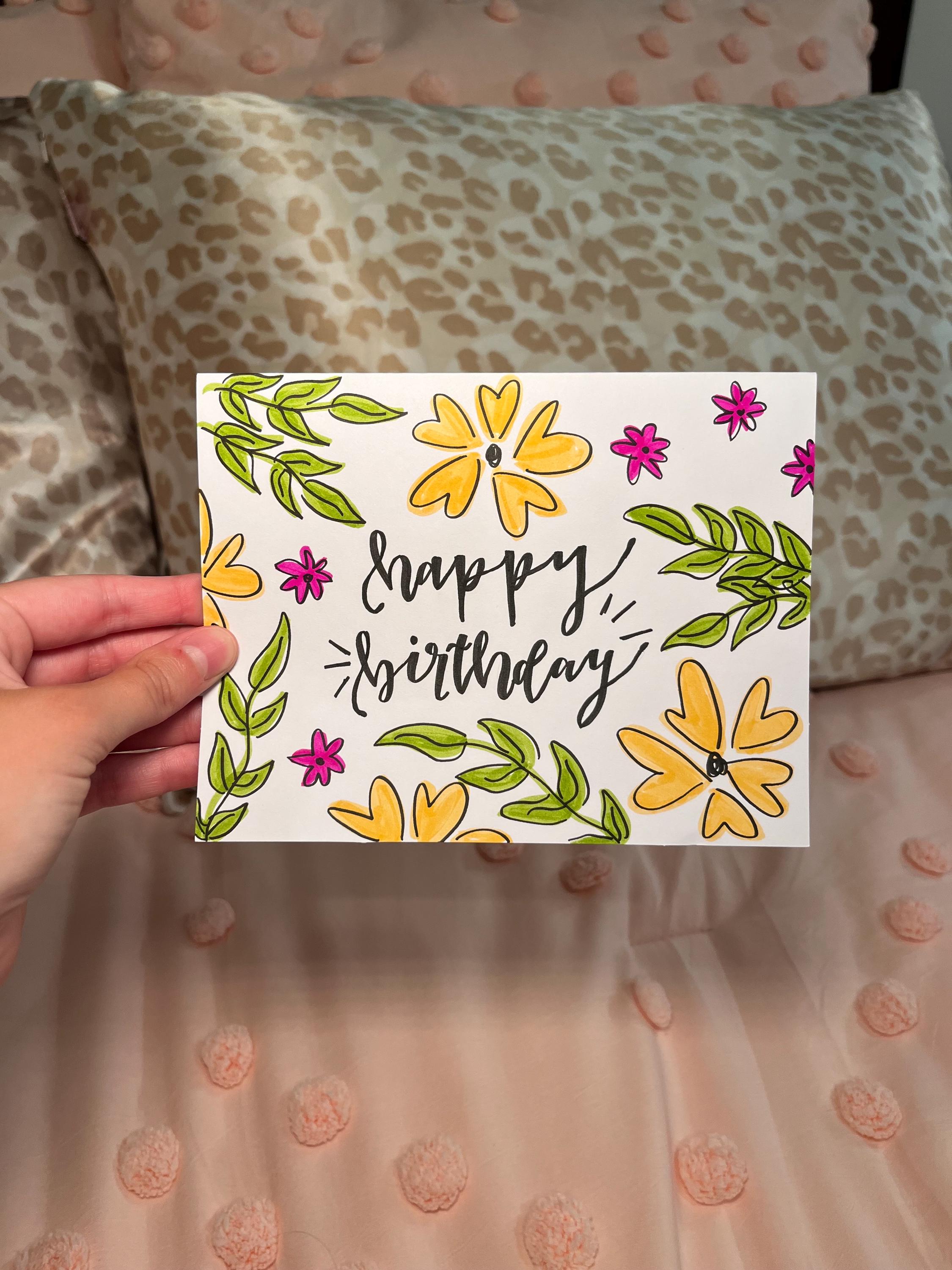 Set of 3 Birthday Cards - Floral Theme - Birthday Card Pack - Handmade ...