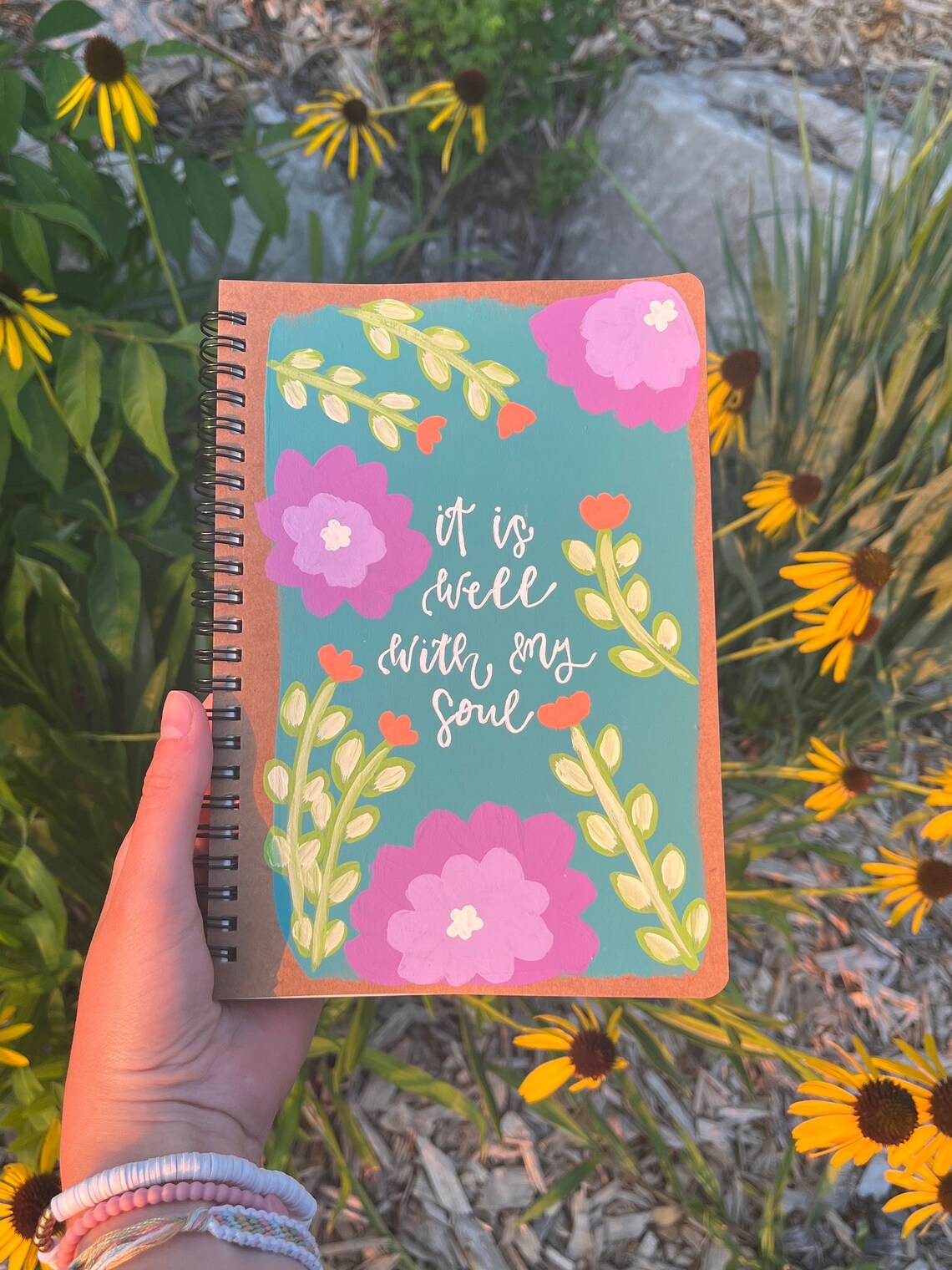 Christian Journal | Hand Painted | It is Well With My Soul | Spiral ...
