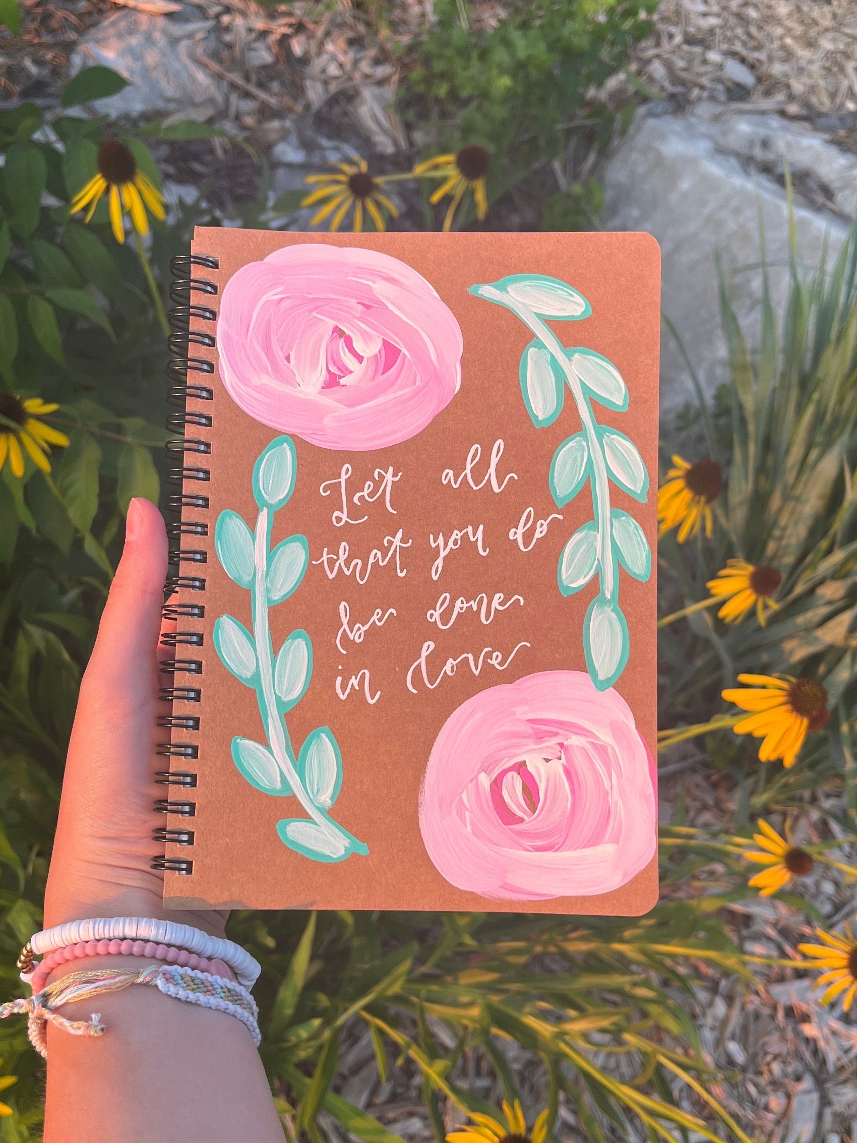 Christian Journal | Hand Painted | Let All You Do Be Done in Love ...