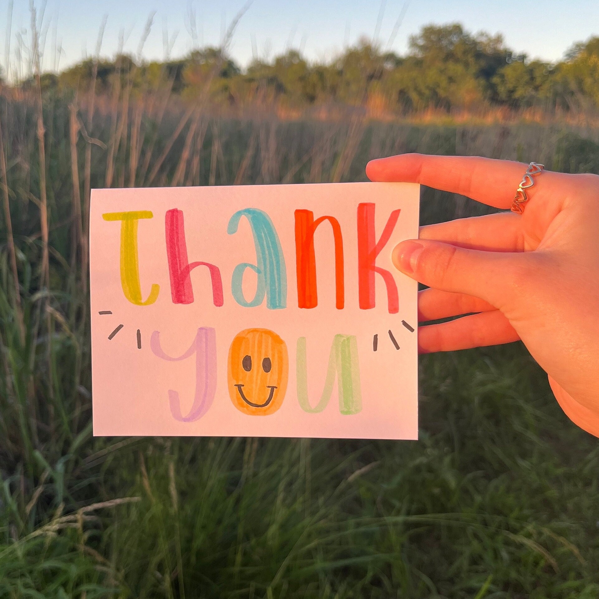 Set of 3 Thank You Cards - Smiley Face Theme - Thank You Card Pack ...