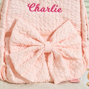 Personalized Pink Bow Backpack: Custom Little Girl's Dance Bookbag ...