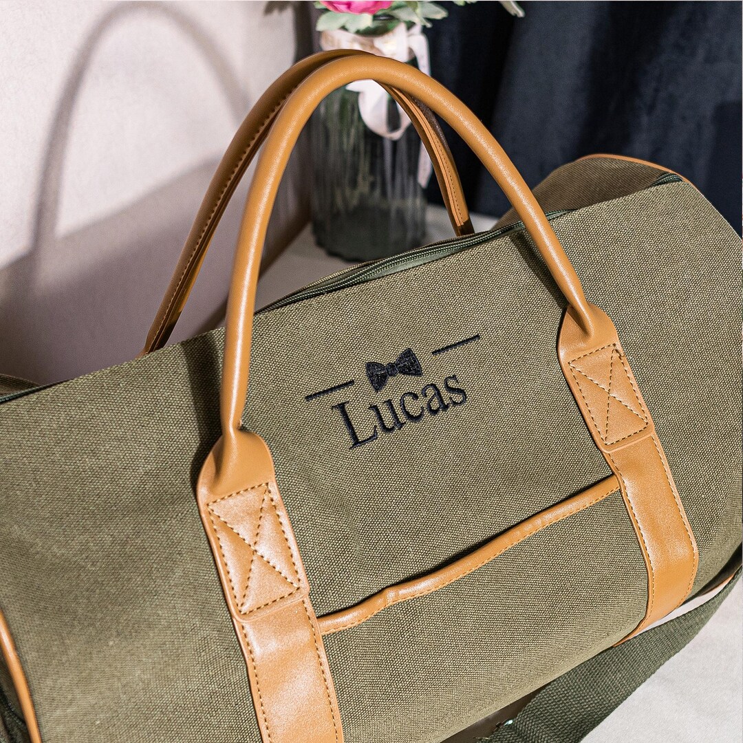 Groomsmen Gift Wedding Duffel Bag Personalized Weekender Bag Best Man ...