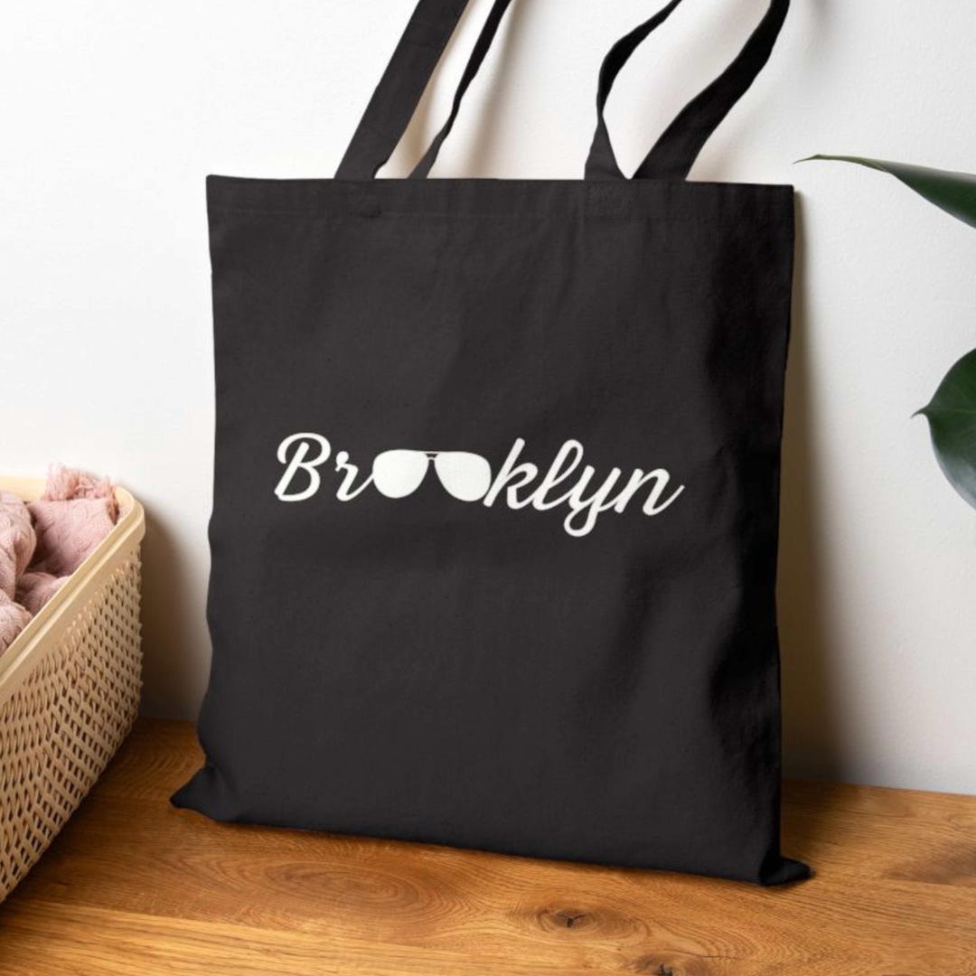 Brooklyn Tote Bag, Brooklyn Sunglasses Cotton Canvas Bag, New York City ...