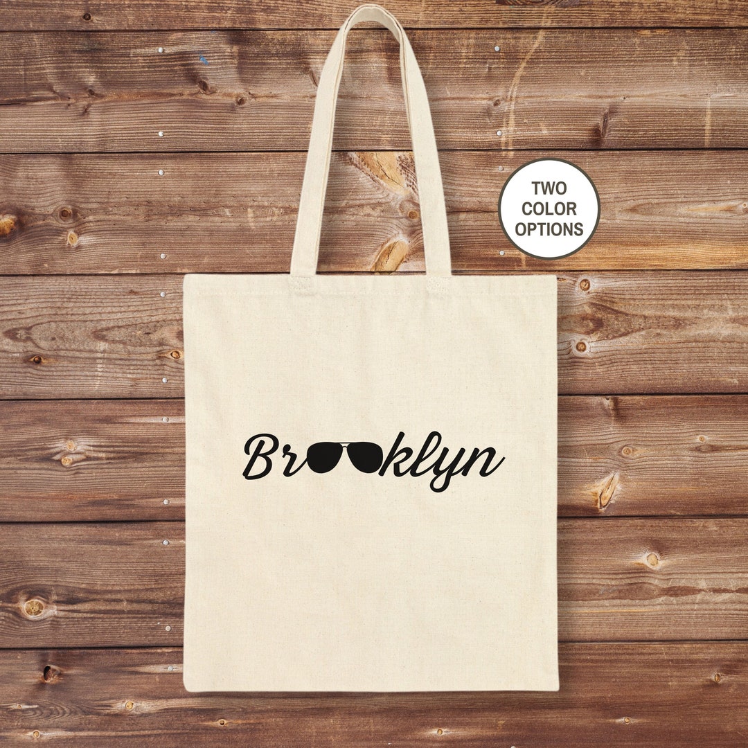 Brooklyn Tote Bag, Brooklyn Sunglasses Cotton Canvas Bag, New York City ...