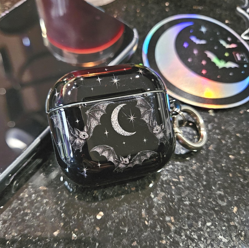 Gothic Bats and Crescent Moons Airpods Pro 1, 2, 3 or Airpods Gen 1, 2 ...