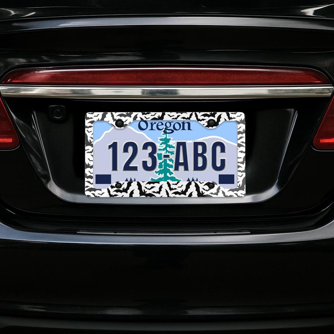 Gothic Bats | Car License Plate Frame | Halloween Car Accessory - Etsy