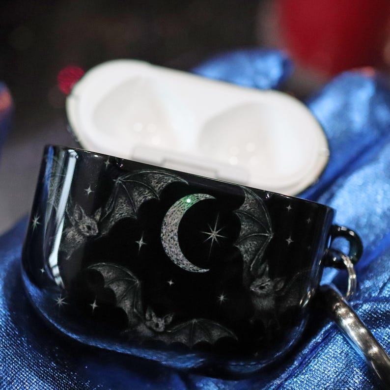Gothic Bats and Crescent Moons Airpods Pro 1, 2, 3 or Airpods Gen 1, 2 ...