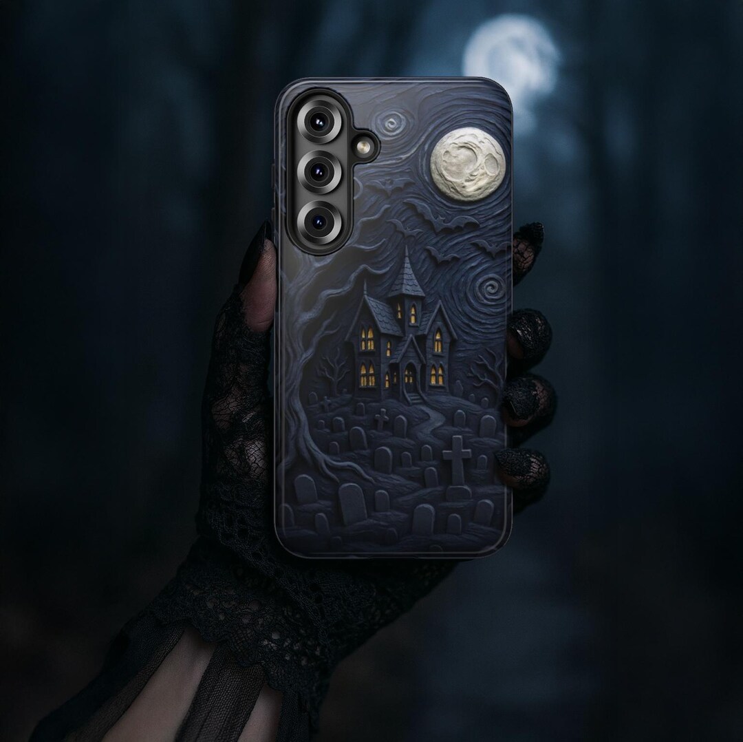 A Spooky Night Graveyard 2D Sculptural Look | Samsung Phone Dual Layer ...