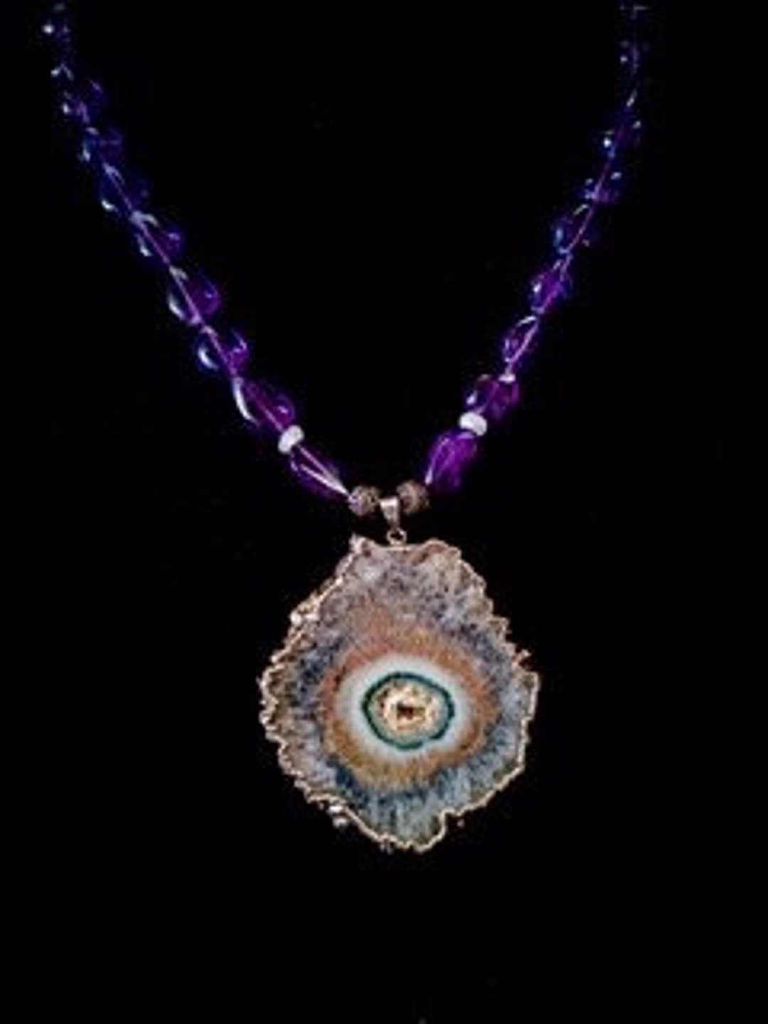 Silver Formed Slice of Stalagtite - Etsy