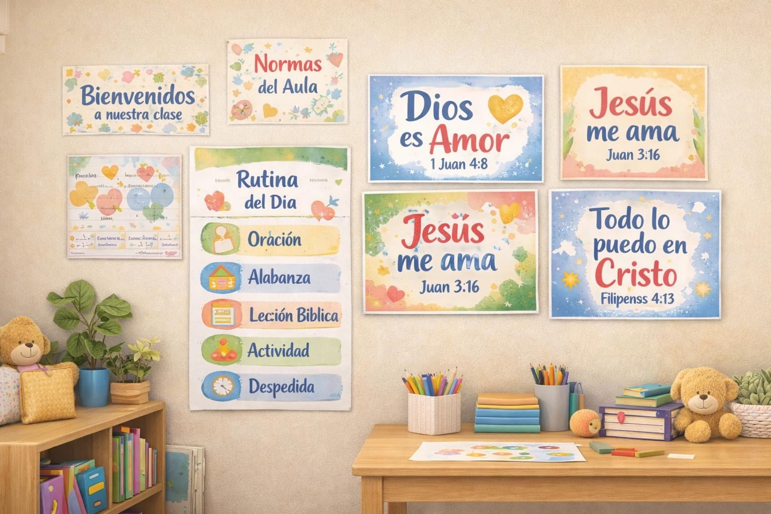 Christian Classroom Decor Printable | Sunday School Wall Art | Bible ...