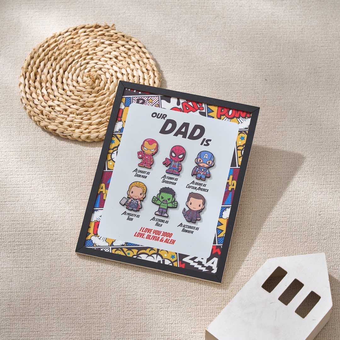 Personalized Superhero Dad Gift, Custom Fathers Day Gift, Best Gift for ...