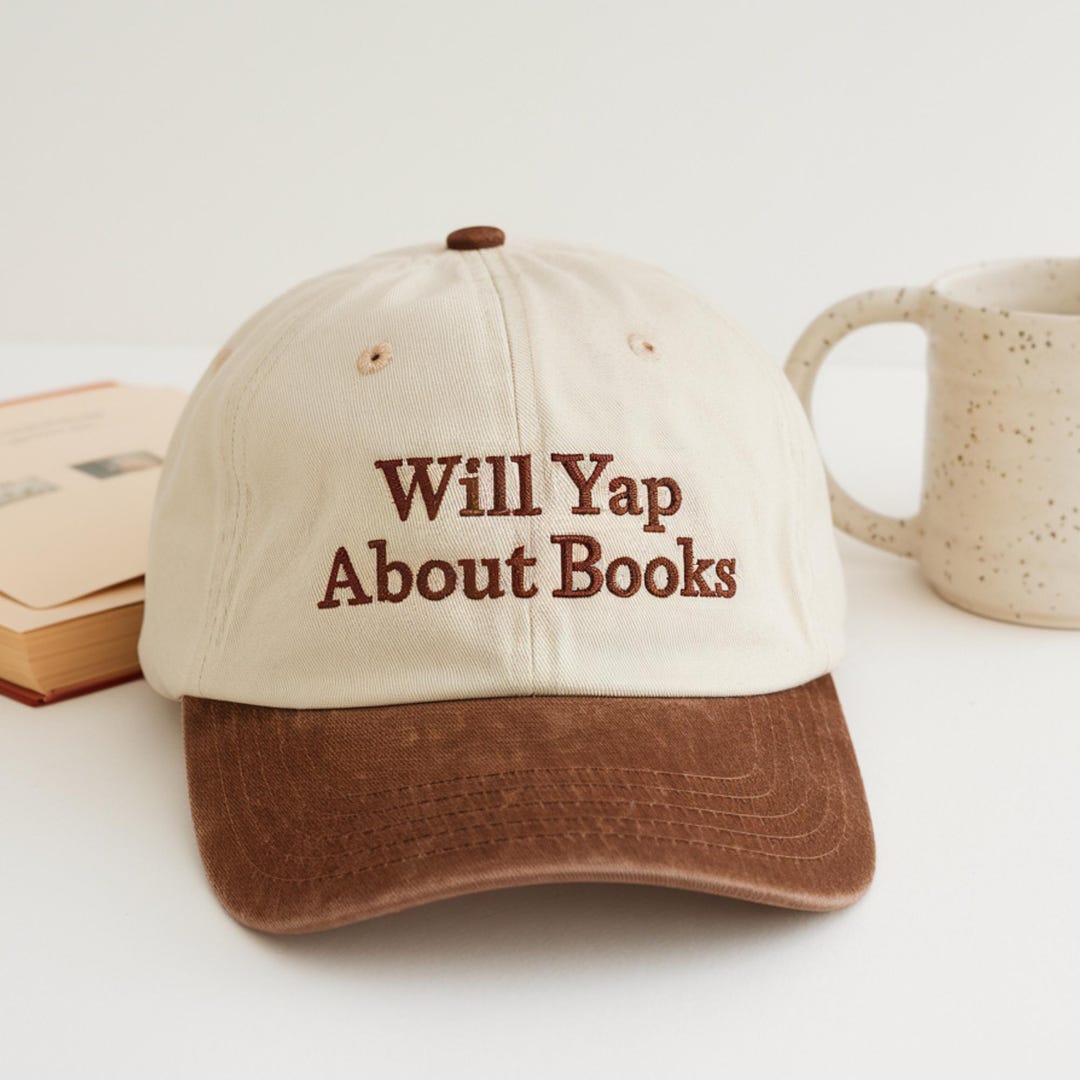 Will Yap About Books Embroidered Hat, Bookworm Gift - Etsy