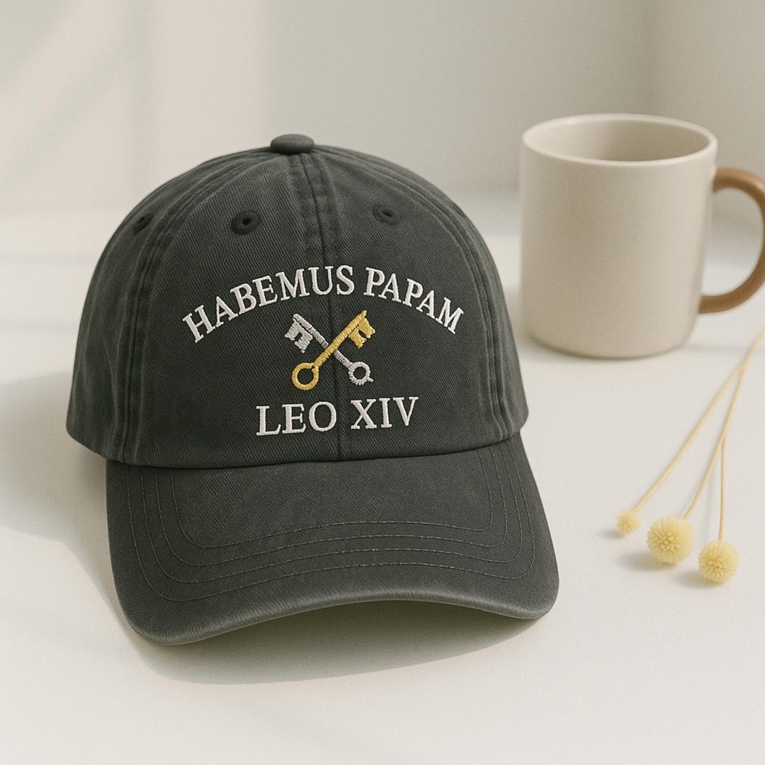 Embroidered Habemus Papam Hat – Pope Leo XIV 2025 Catholic Hat – Papal ...