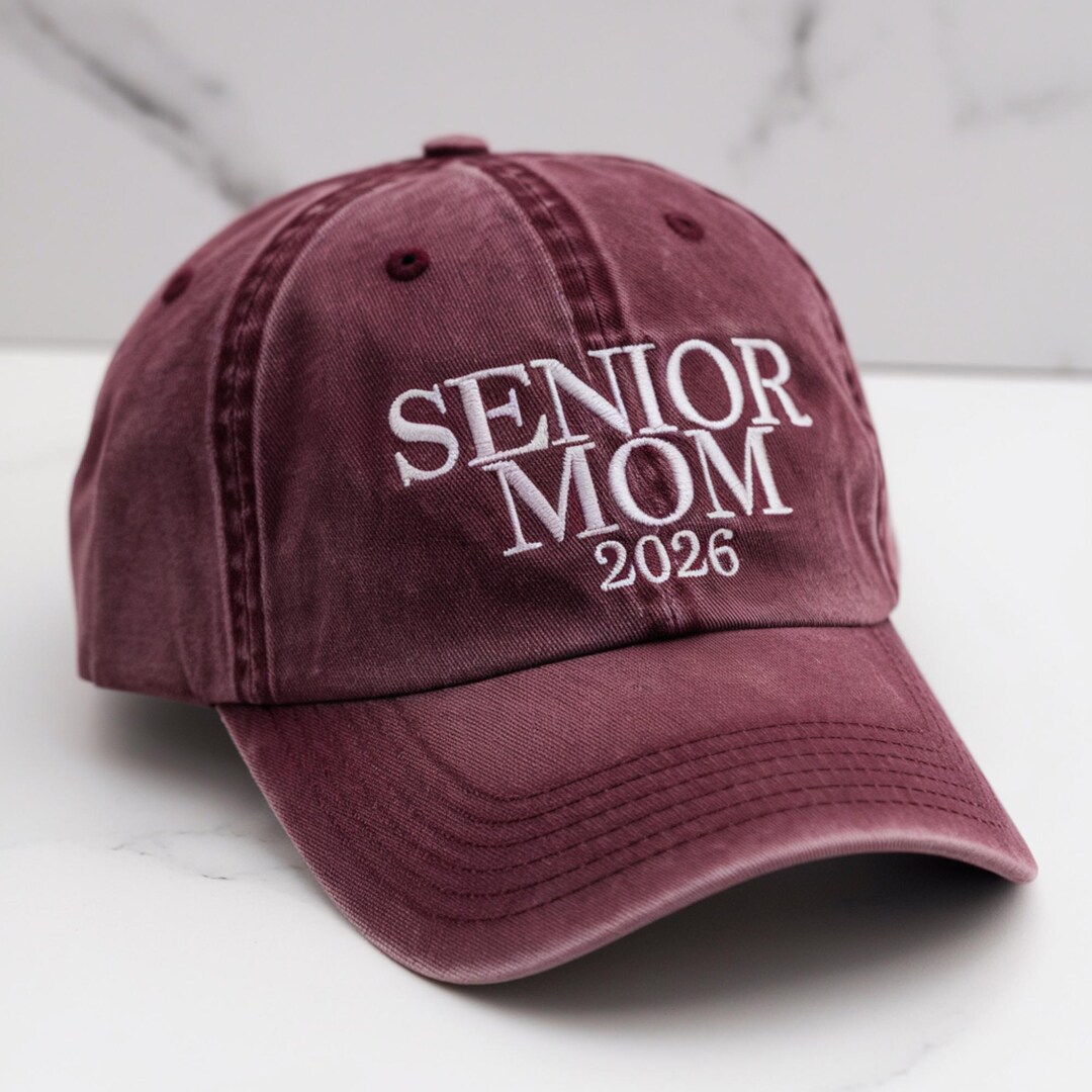 Embroidered Senior Mom 2026 Hat, Cotton Twill Cap - Etsy