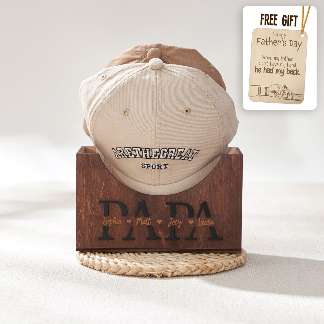 Custom Wooden Hat Holder Cap Stand Personalized Cap Display Hat ...