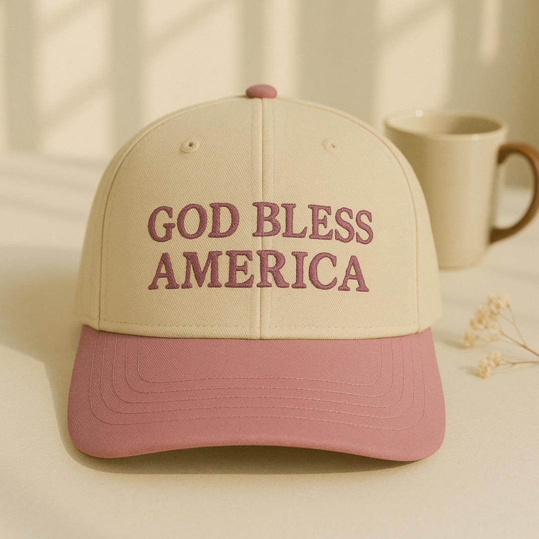 God Bless America Embroidered Trucker Hat, God Bless America Cap ...