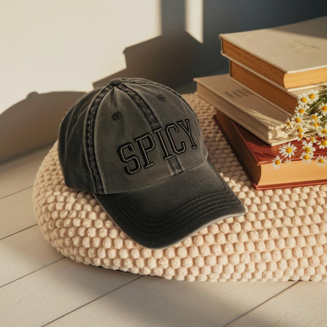 Embroidered "spicy" Cotton Cap, Sarcastic Sassy Hat - Etsy