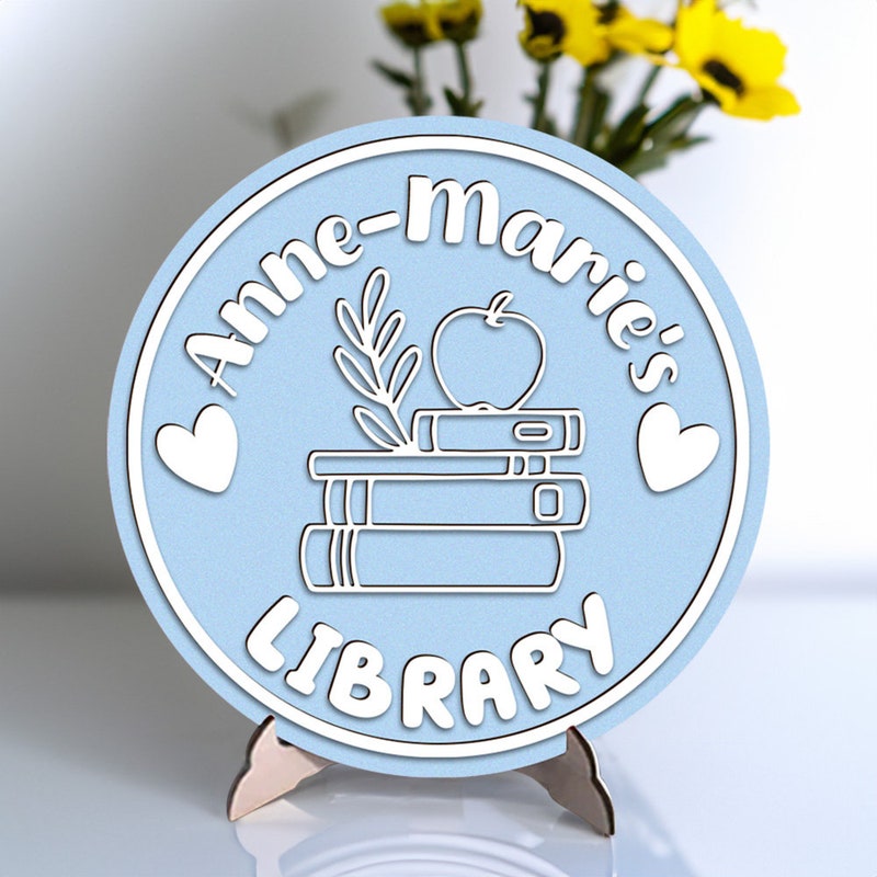 Custom Library Sign - Etsy