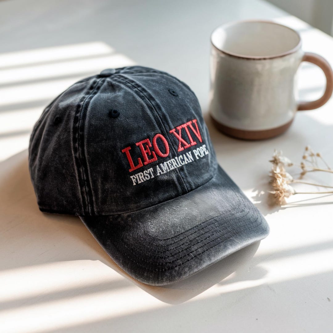 Embroidered Robert Francis Prevost New Pope Hat Leo XIV Vatican Hat ...