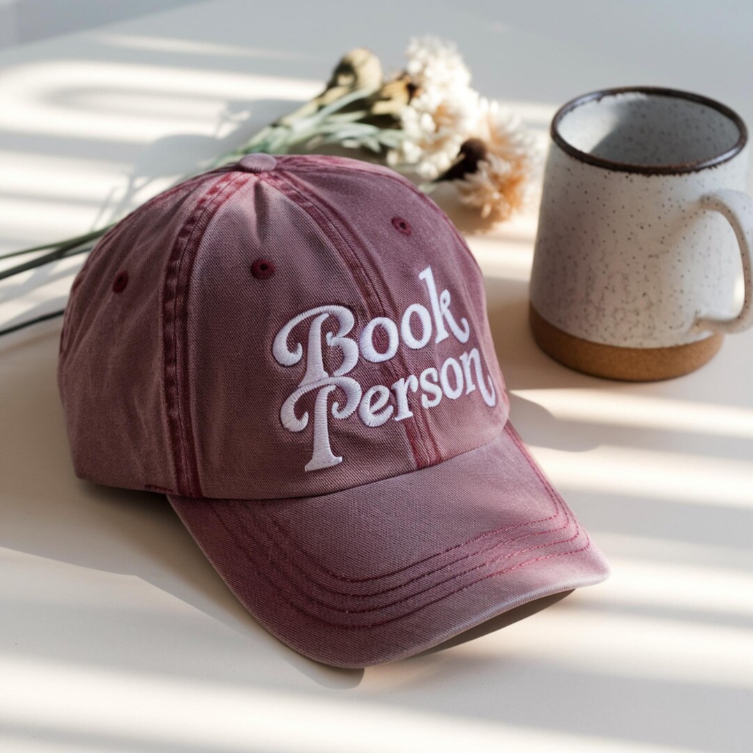 Embroidered Book Person Hat, Book Person, Book Personality, Bookish Hat ...