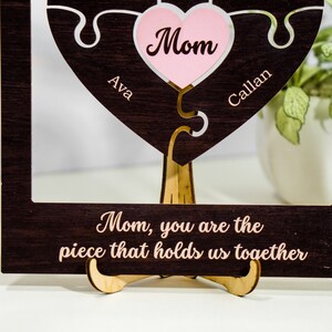 Personalized Puzzle Mom Sign, Wooden Sign, Mother Day Sign, Grandma ...