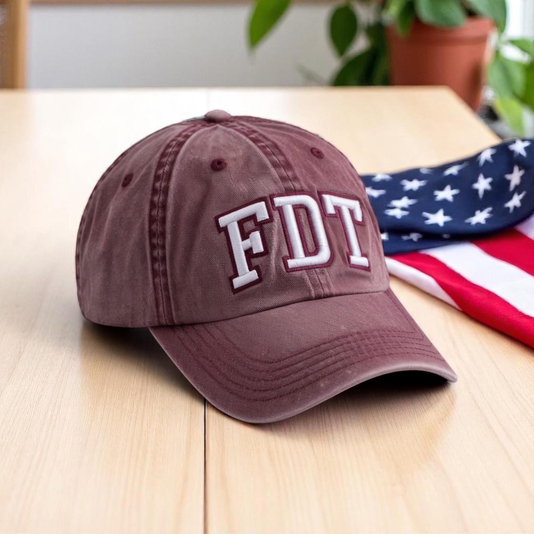 Embroidered FDT Vintage Cotton Hat - Etsy