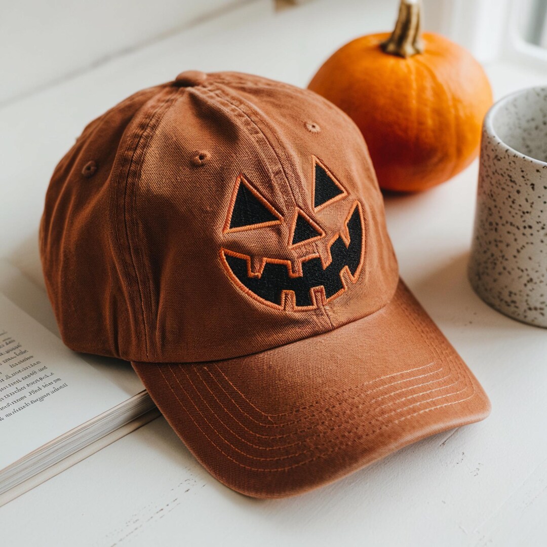 Embroidered Jack O' Lantern Baseball Cap, Spooky Halloween Hat - Etsy