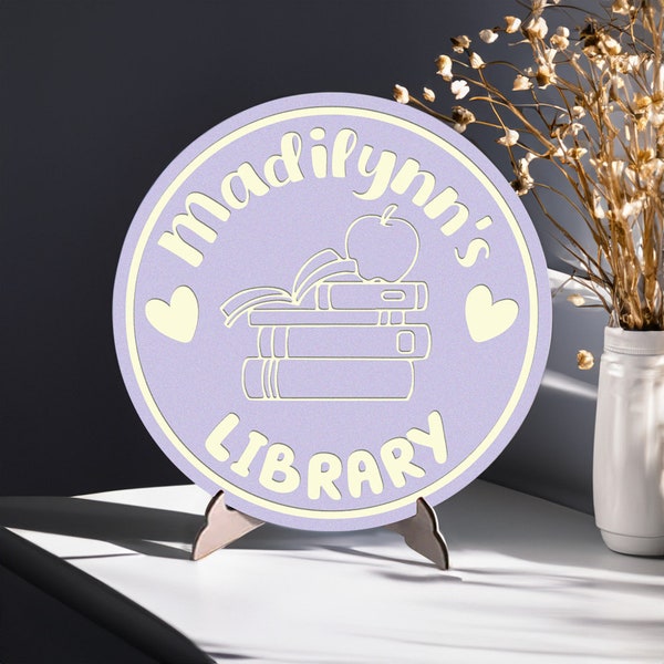 Custom Library Sign - Etsy