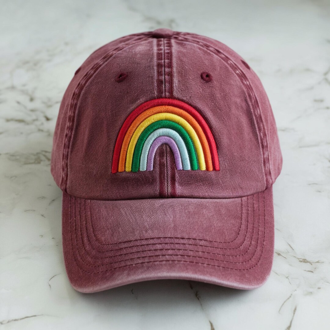 Embroidered Rainbow Pride Hat, Pride Hat, LGBTQ+ Hat, Embroidery Pride ...