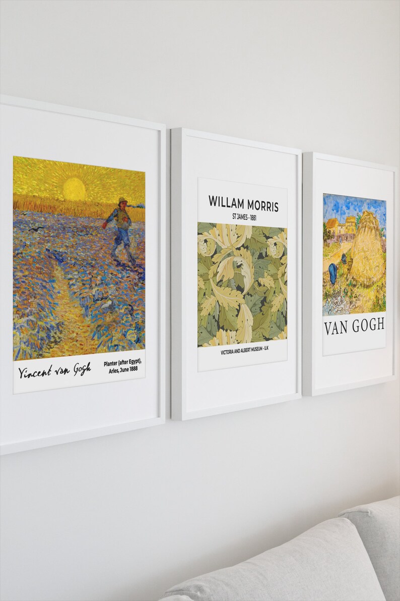 Van Gogh Wall Art|gallery Wall Set of 3 Prints|aesthetic Room Decor ...
