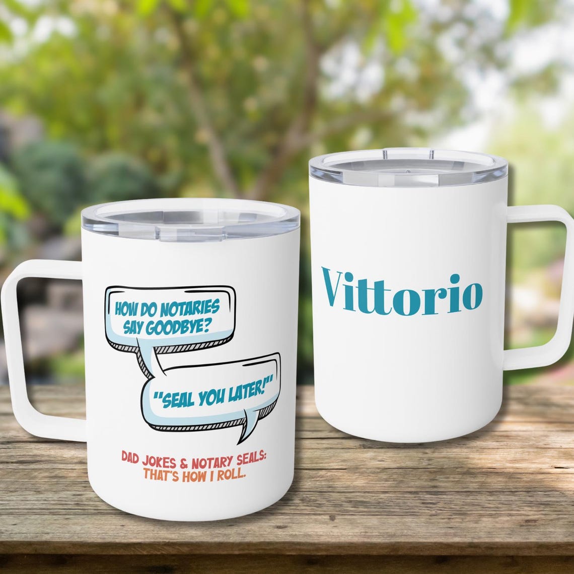 Personalized Notary Mug, "seal You Later" Funny Notary Gift, Dad Joke ...