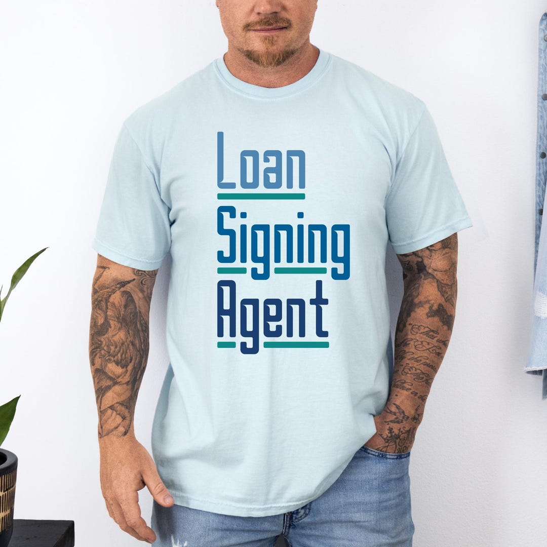 Retro Loan Signing Agent Shirt, Public Notary Unisex Mortgage Closing T ...