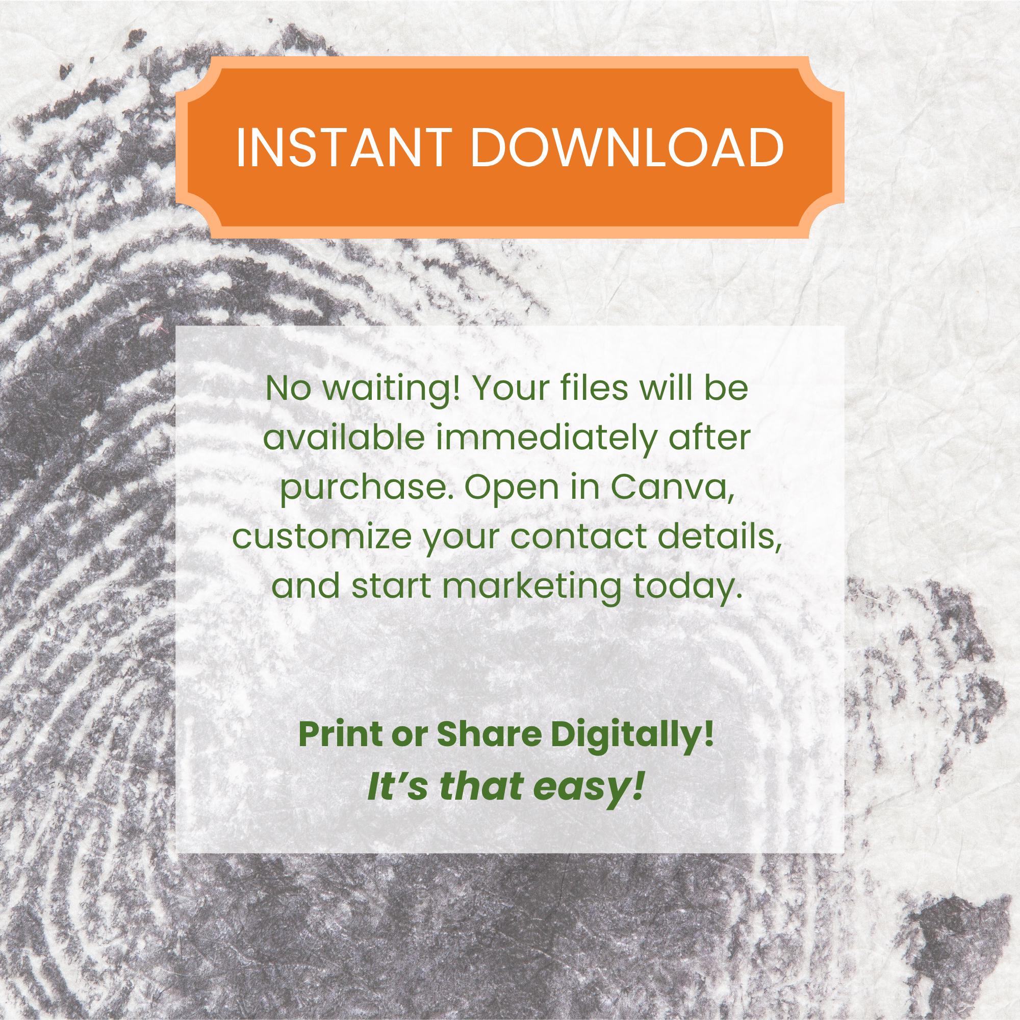 Fingerprinting Services Flyer Template, Brandable & Customizable Canva ...