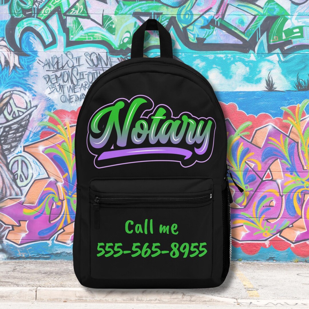 Personalized Notary Backpack, Mobile Notary Tote, Loan Signing Agent ...