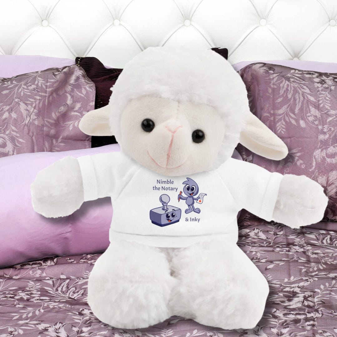 Nimble the Notary & Inky – 8" Plush Stuffed Animal With Tee, Cute ...