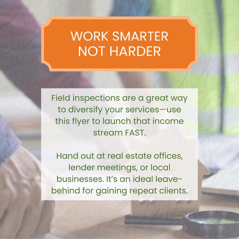 Field Inspection Flyer Template, Canva Editable, Digital Download ...