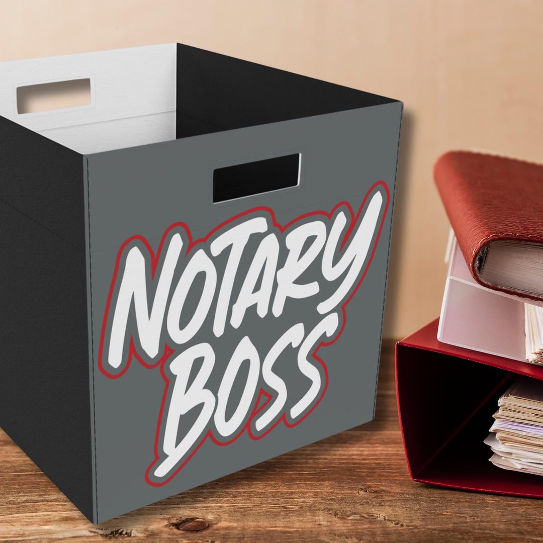 Notary Boss Felt Storage Box, Public Notary Office Decor, Mobile Notary ...