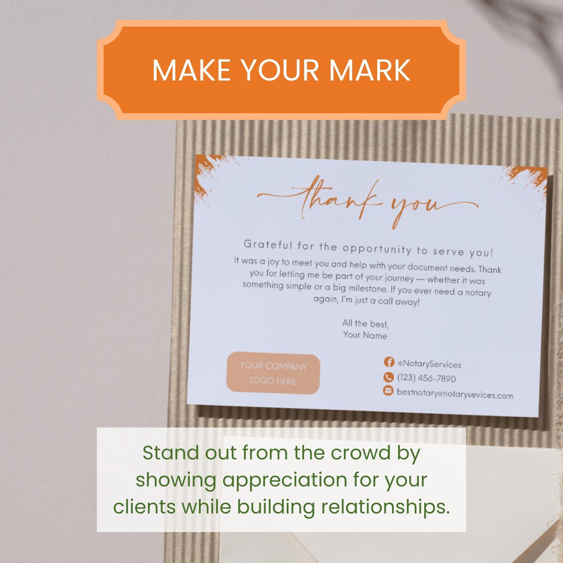 5 Thank You Note Templates for Clients – Editable in Free Canva ...