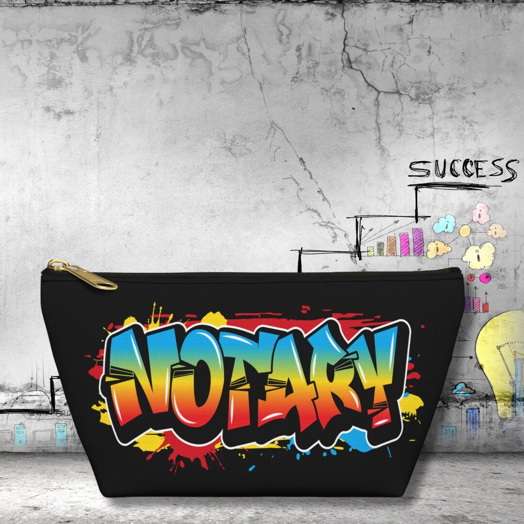 Graffiti Notary Pouch, Notary Gift, Pen Case, Notary Supplies, Notary ...