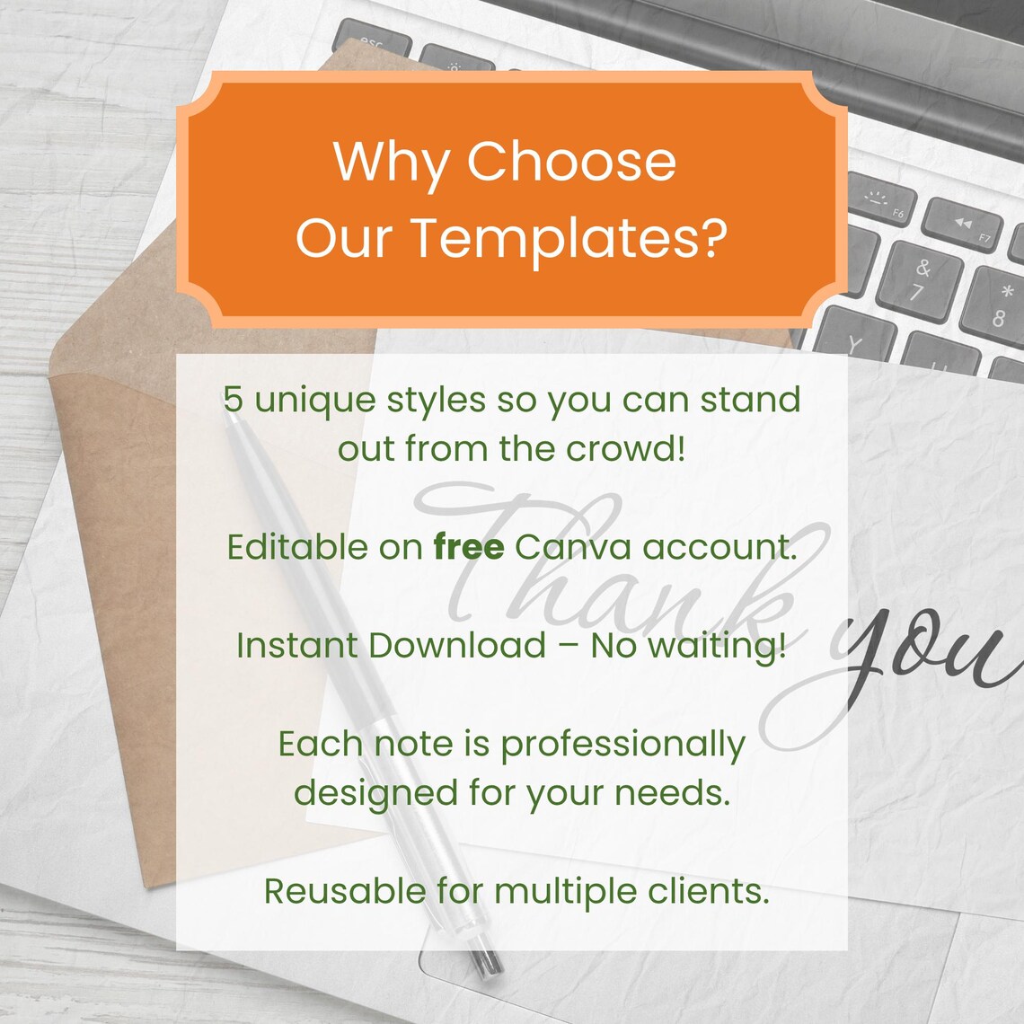 5 Thank You Note Templates for Clients – Editable in Free Canva ...