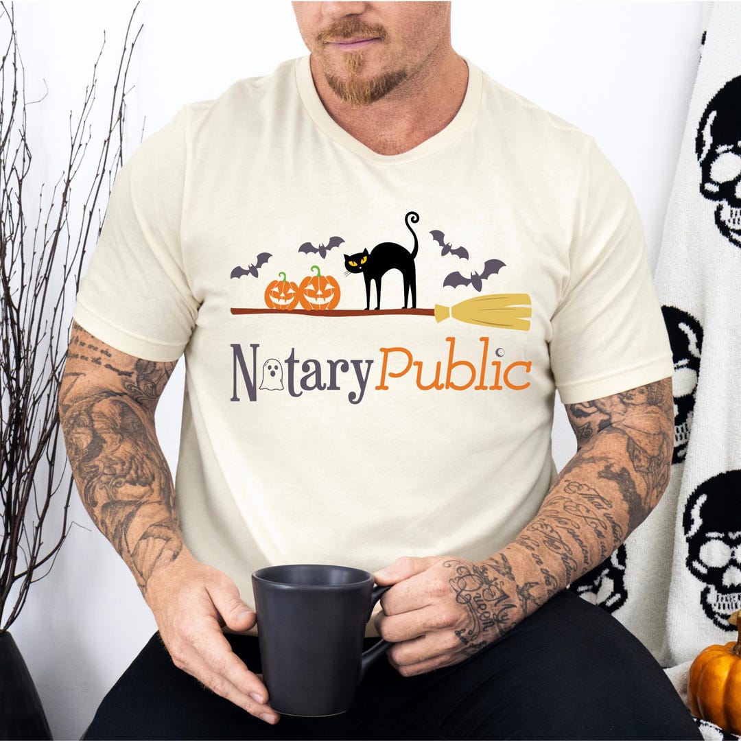 Personalized Halloween Notary T-shirt: Spooky Season Graphic Tee - Etsy
