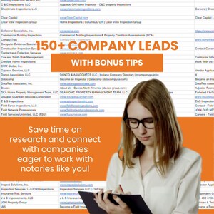 Field Inspection Marketing List for Notaries and Signing Agents, Notary ...