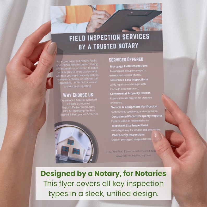 Field Inspection Flyer Template, Canva Editable, Digital Download ...