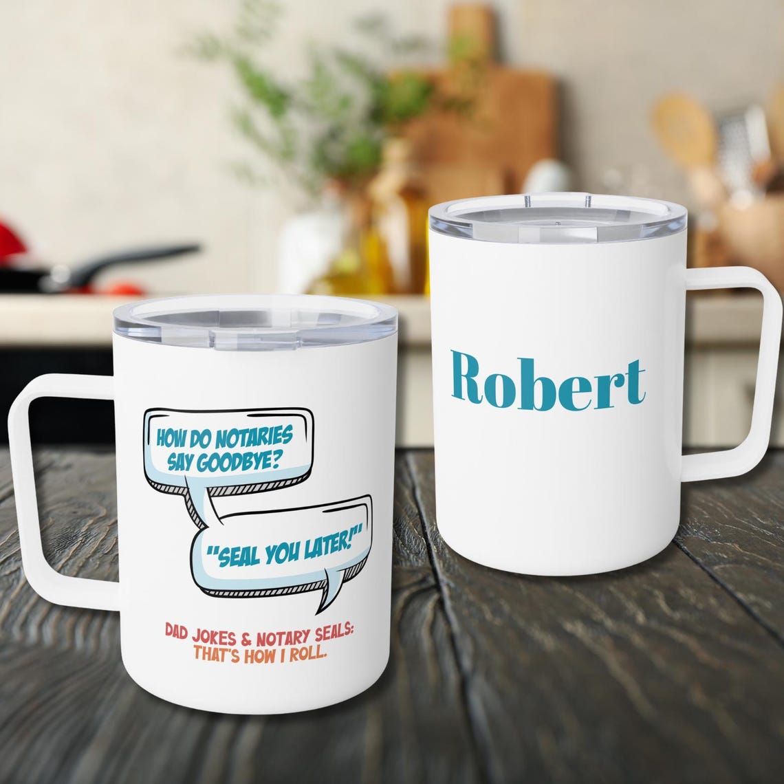 Personalized Notary Mug, "seal You Later" Funny Notary Gift, Dad Joke ...