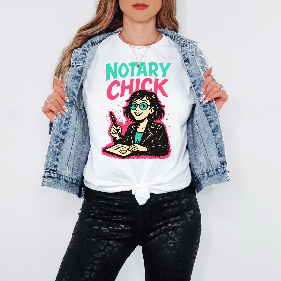 Notary Chick T-shirt, Fun Notary Gift, Cool Public Notary Tee, Mobile ...