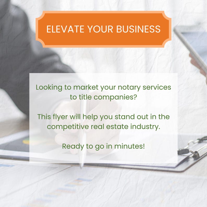 Customizable Canva Notary Marketing Flyer for Title Companies ...