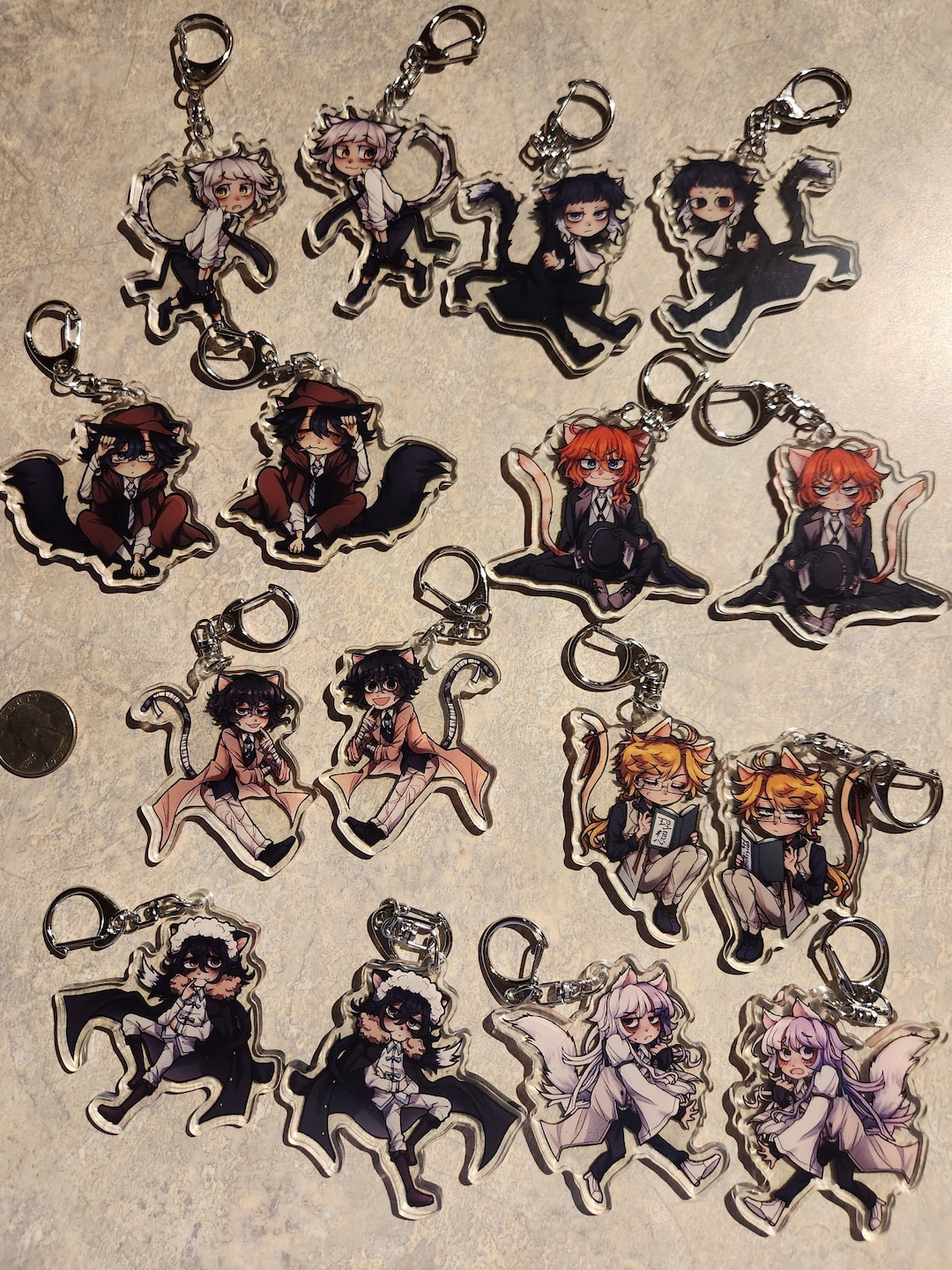 Bungou Stray Catboy 2.5" Double-sided Charms - Etsy