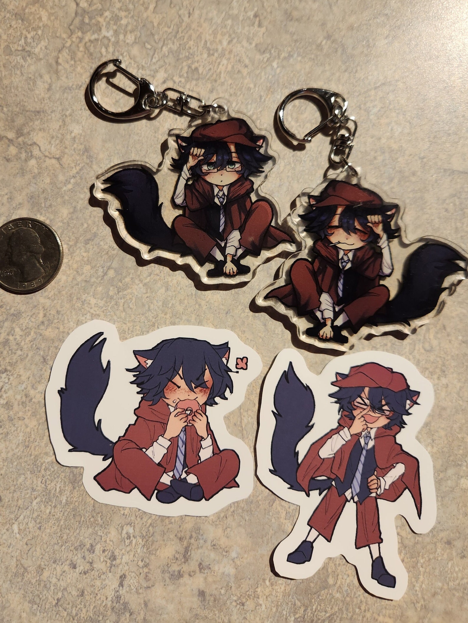 Bungou Stray Catboy 2.5 Double-sided Charms - Etsy