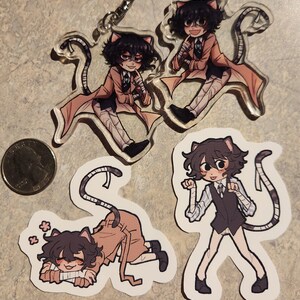 Bungou Stray Catboy 2.5" Double-sided Charms - Etsy Canada