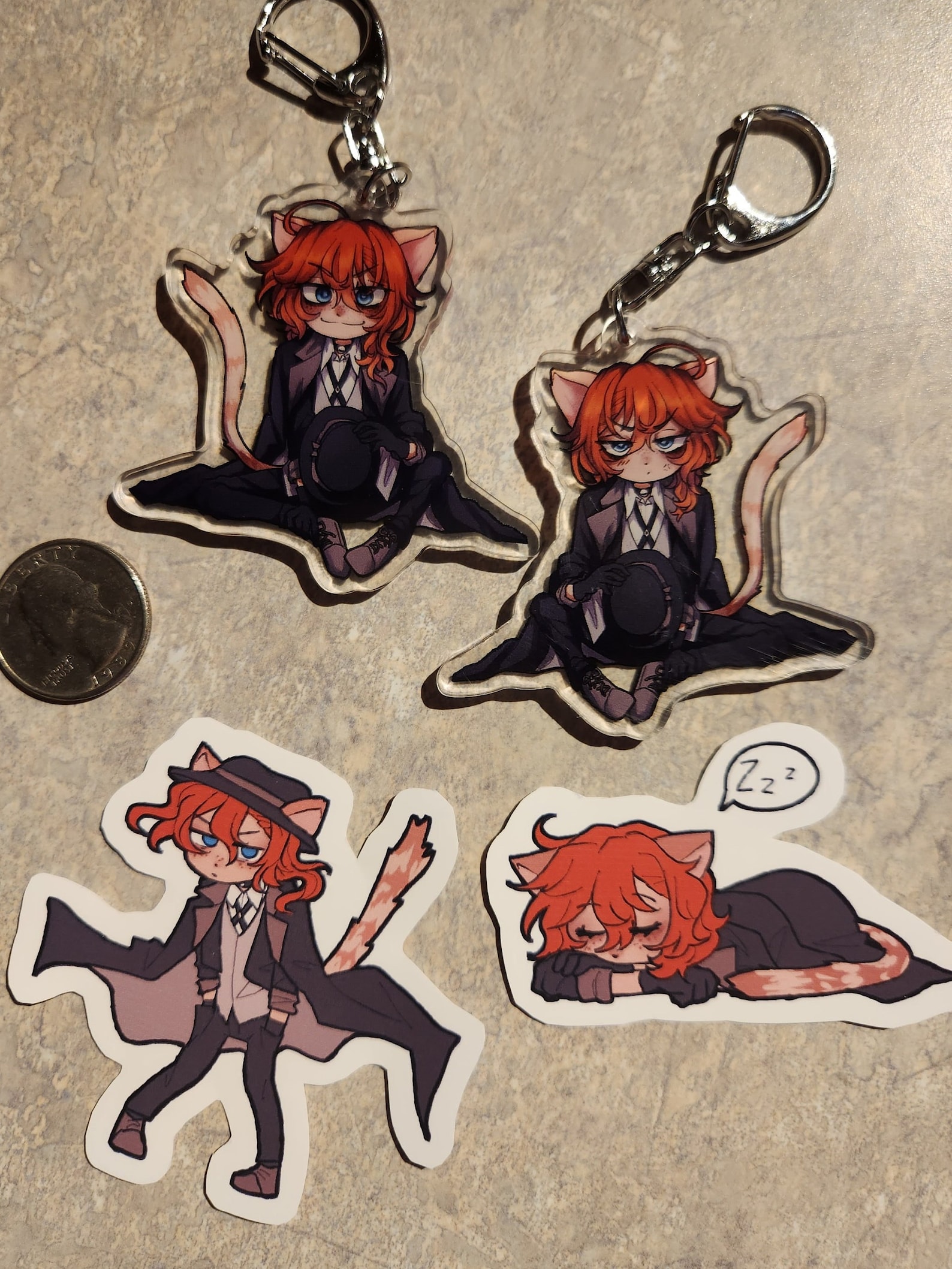 Bungou Stray Catboy 2.5 Double-sided Charms - Etsy